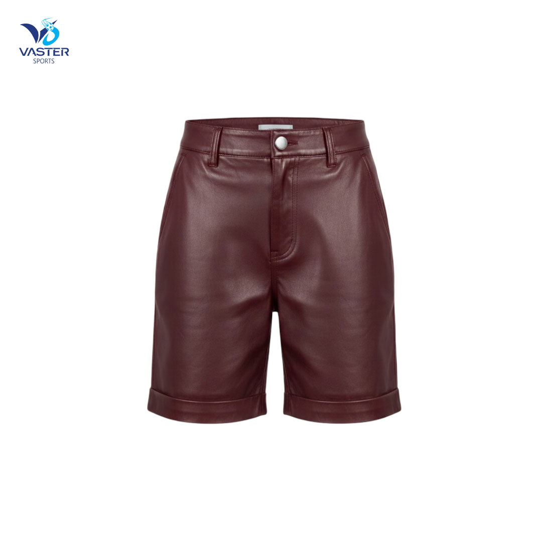Tailored Leather Shorts Women | Nova Sleek Everyday Wear - Vaster Sports